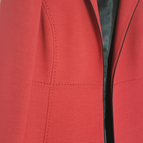 Kasper | Jackets & Coats | Kasper Womens Red Blazer With Shoulder Pads ...